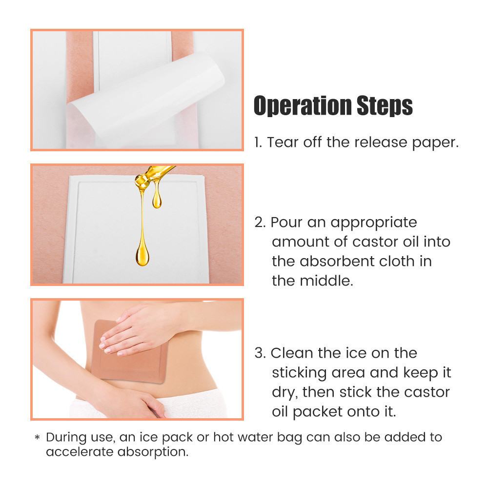 JBMBHC Castor Oil Pack Self-Adhesive Castoroil Patch Paste Self ...
