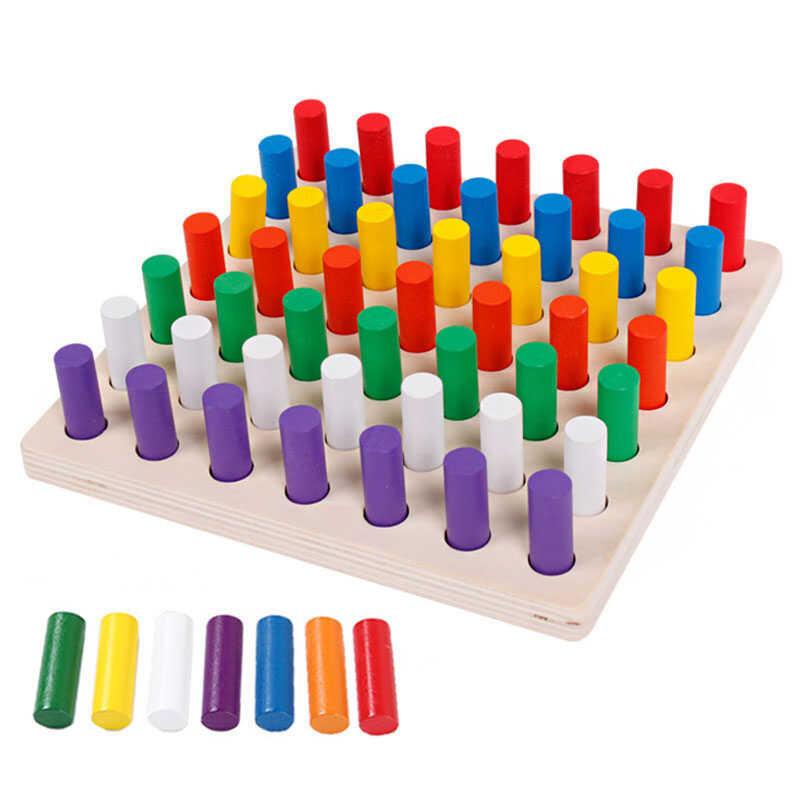 Xj Montessori Grab Stick Eduional Sensory Training Color Discrimination ...