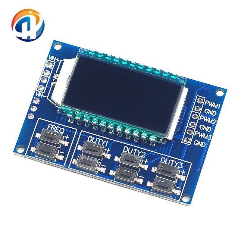 3-channel PWM pulse adjustable frequency module square wave rectangular wave signal generator/d ...