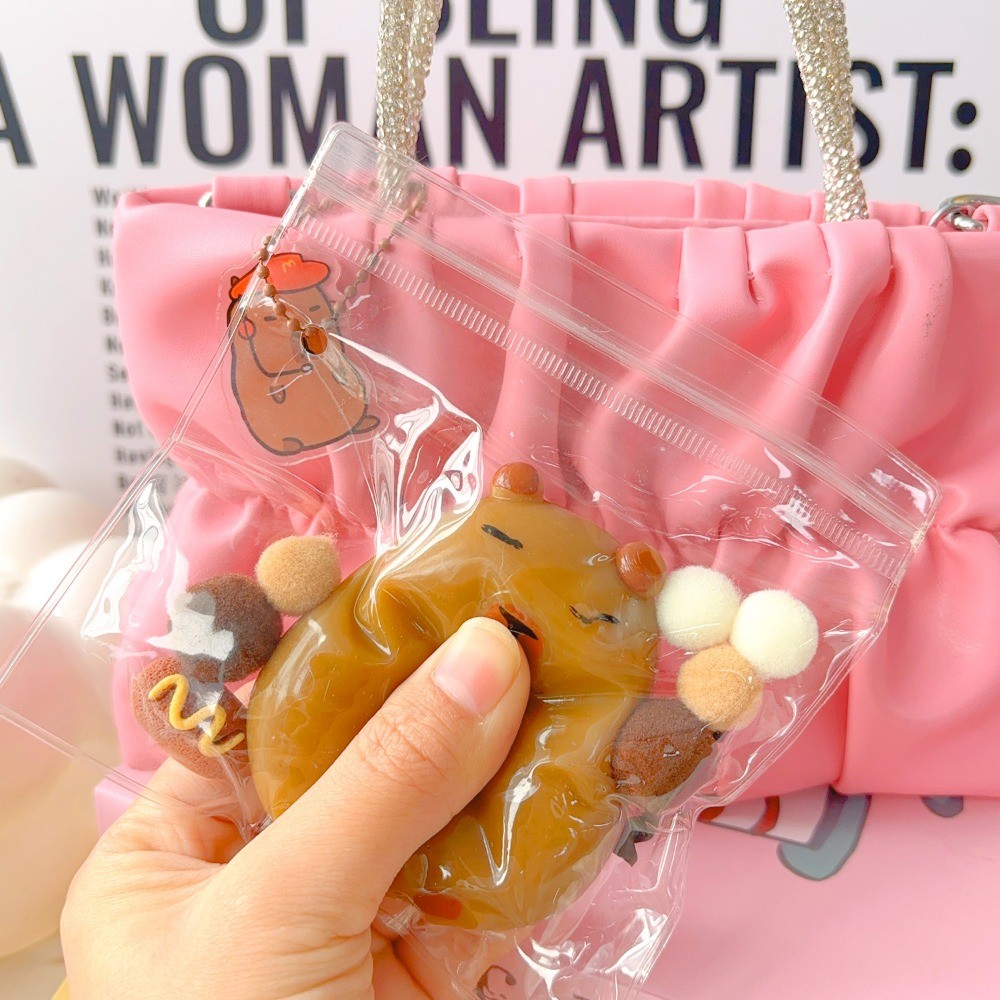 Cartoon Capybara Squishy Squeeze Slow Rebound Toys TPR Soft Sticky Cute ...