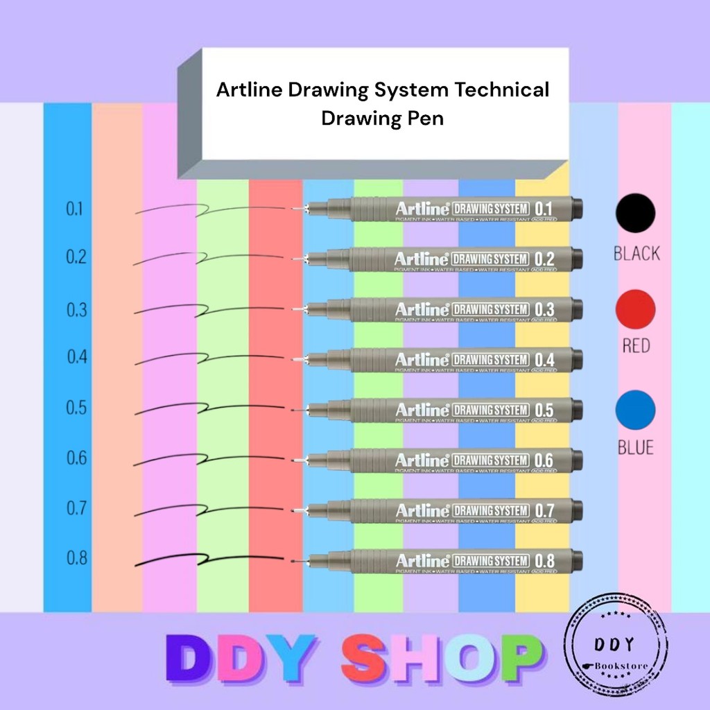 Artline Drawing System Technical Drawing Pen/ Pen for illustration ...