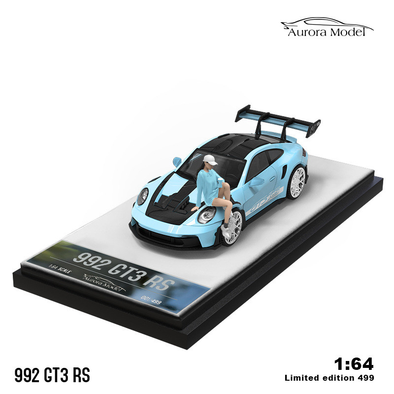 Aurora Model-AM 1/64 Porsche992 GT3 RS Car Model Simulation Small-Scale ...