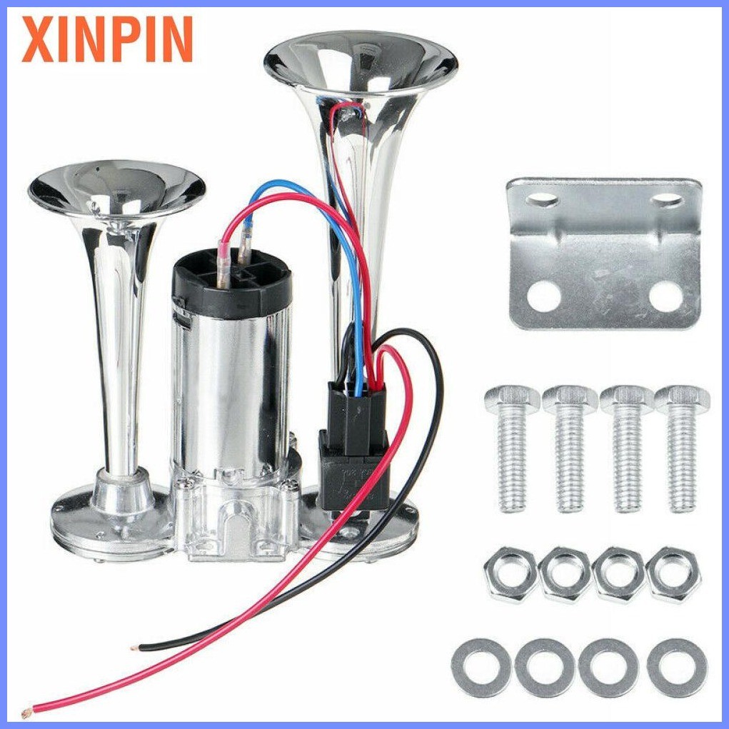 Xinpin Dual Air Horn 12V 600DB High Decibels Electric Trumpet Kit for ...