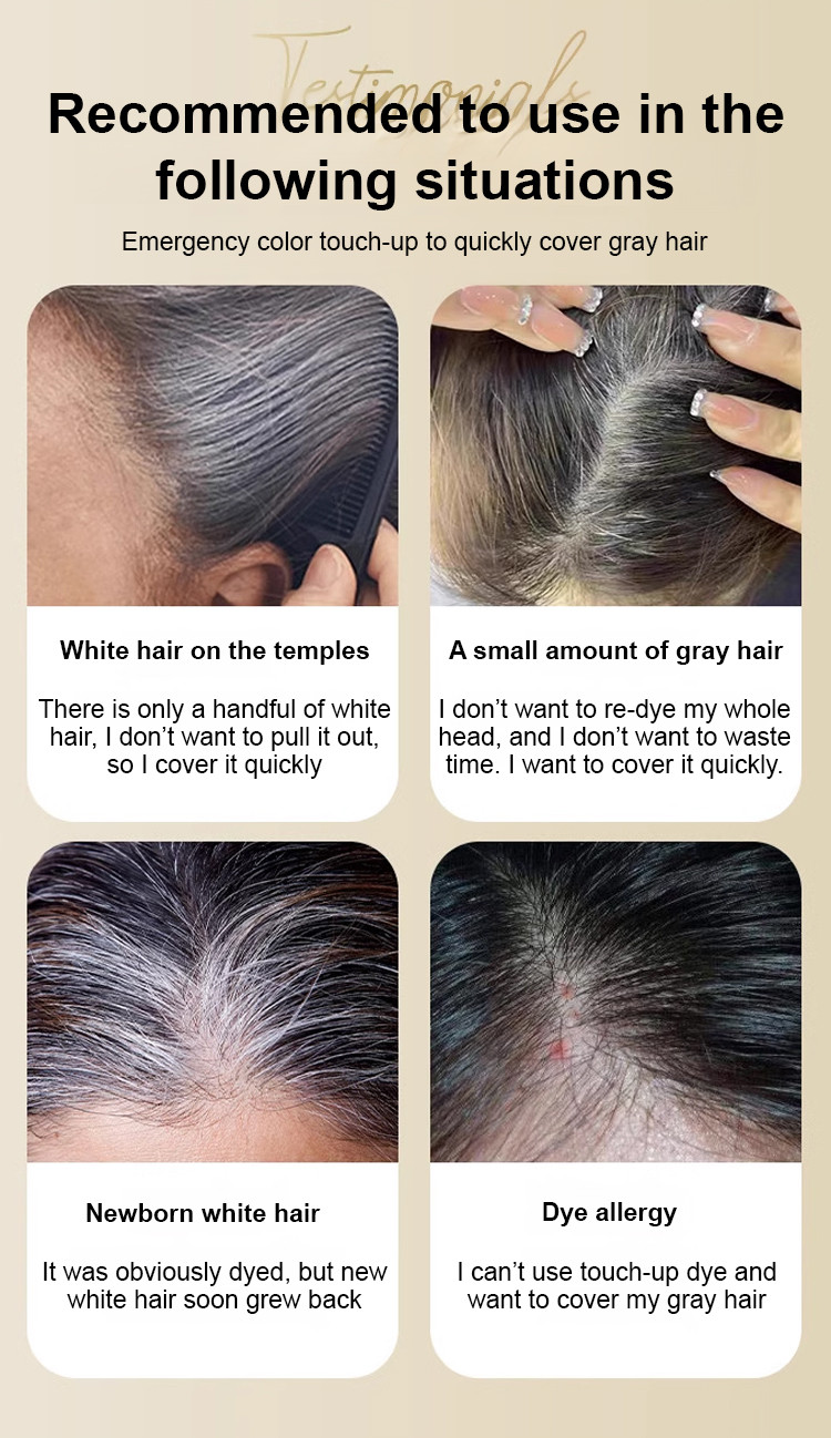 Cover Gray Hair Hair Color Stick Waterproof And Sweat-Proof Hair Dye ...