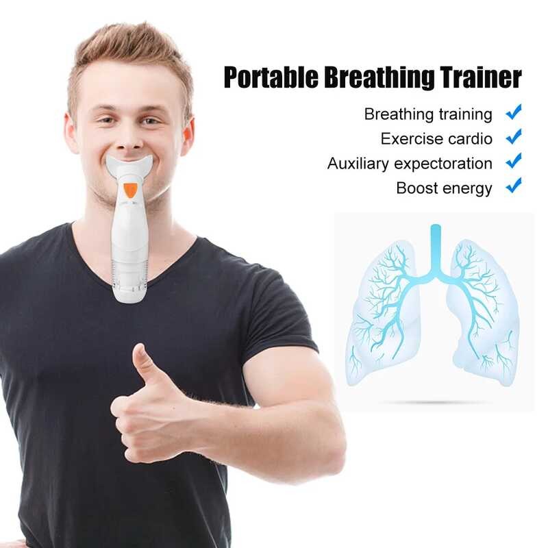 Trainer Breathing Muscle Lung Exerciser Respiratory Portable ...