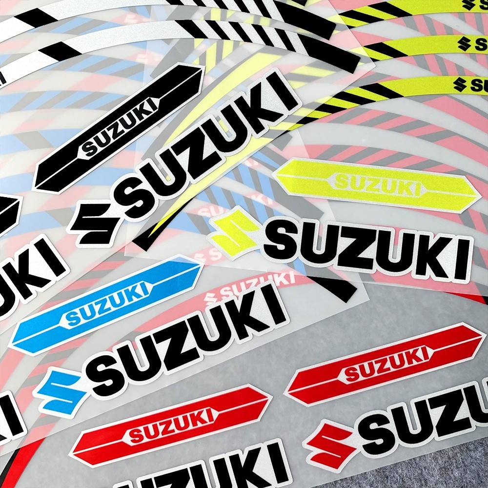 Suzuki Motorcycle 17in Reflective Wheel Sticker Waterproof Retrofit ...