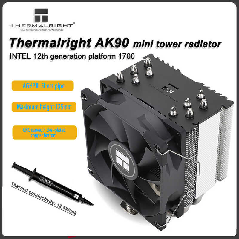 Thermalright 3 6C Ak90 5 CPU Cooler 92Mm Fan PWM 125Mm High Mini Tower ...