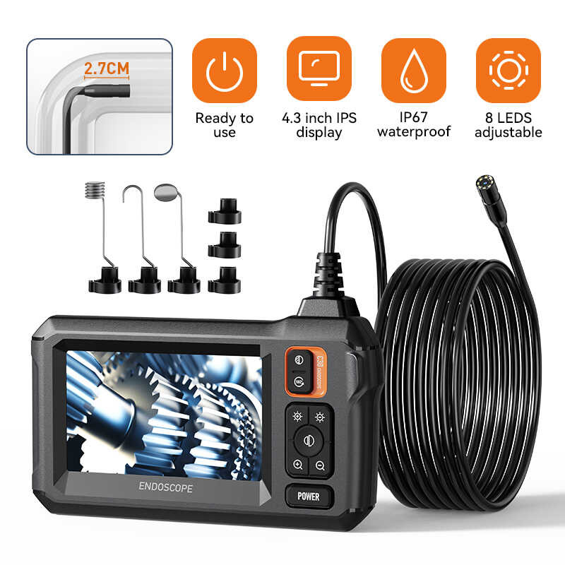 Single&Dual Industrial Endoscope 1080P 4.3 ''Ips Borescope Car ...