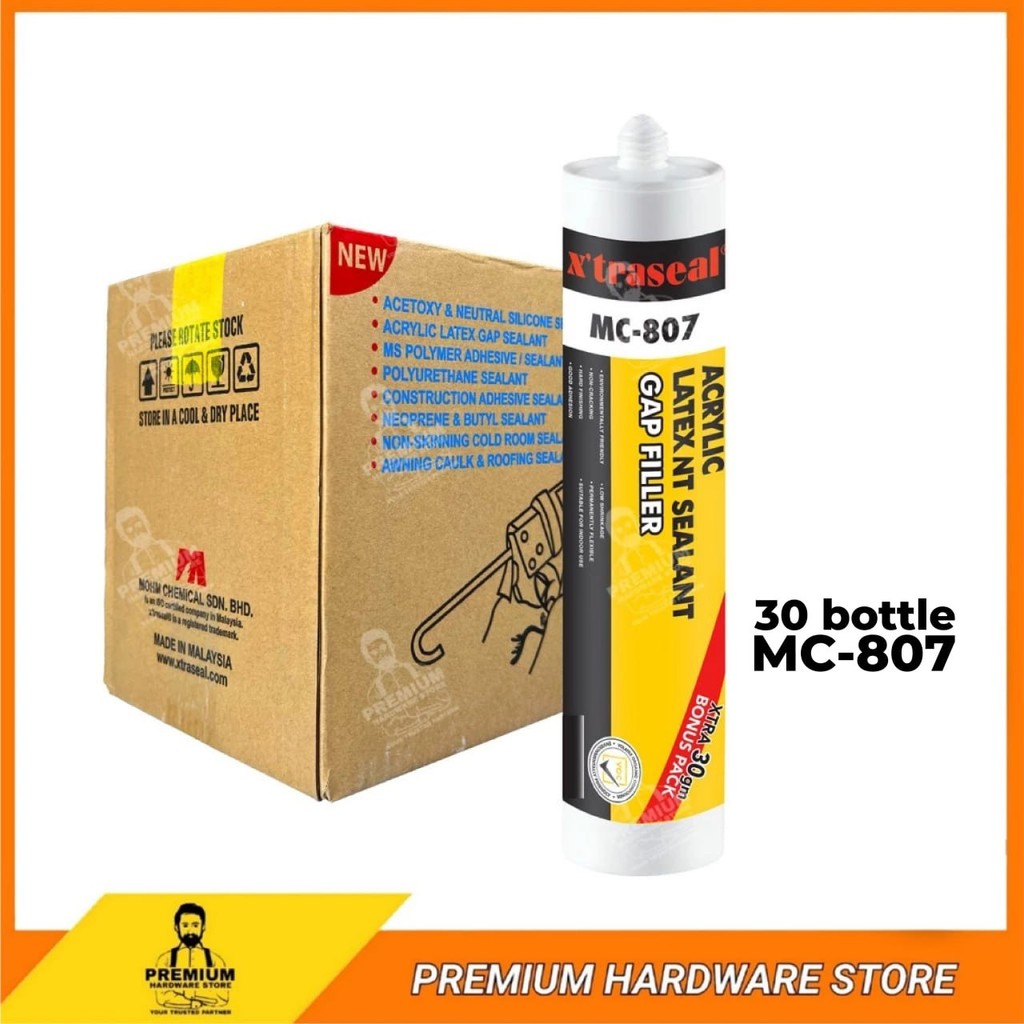 XTRASEAL MC-807 Gap Filler Acrylic Latex Sealant White 450g (30Pcs/Box) | Shopee Philippines