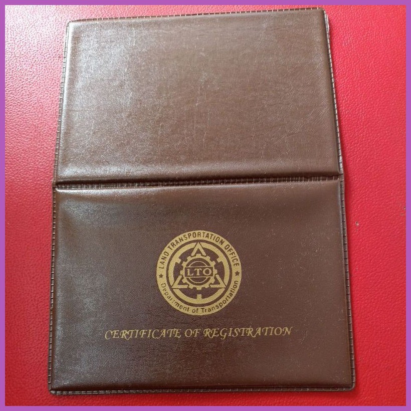 CERTIFICATE OF REGISTRATION AND LTO DOCUMENTS CARD HOLDER ( W/ GOLD ...