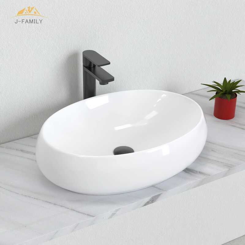 Vanity Wash Hand Basin Bathroom Oval Shape Top Table Wash Basin For ...