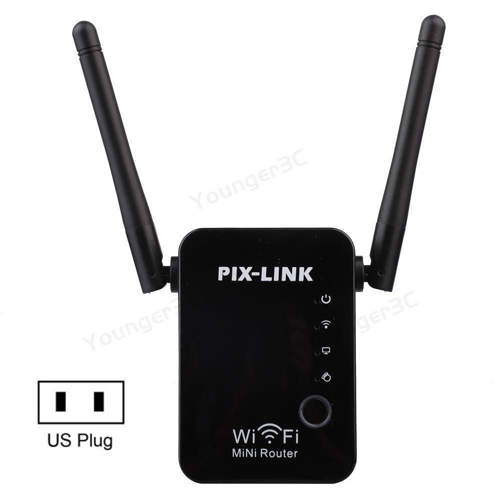 Dual Antenna WiFi Repeater 300Mbps WiFi router Signal booster WAN+LAN ...