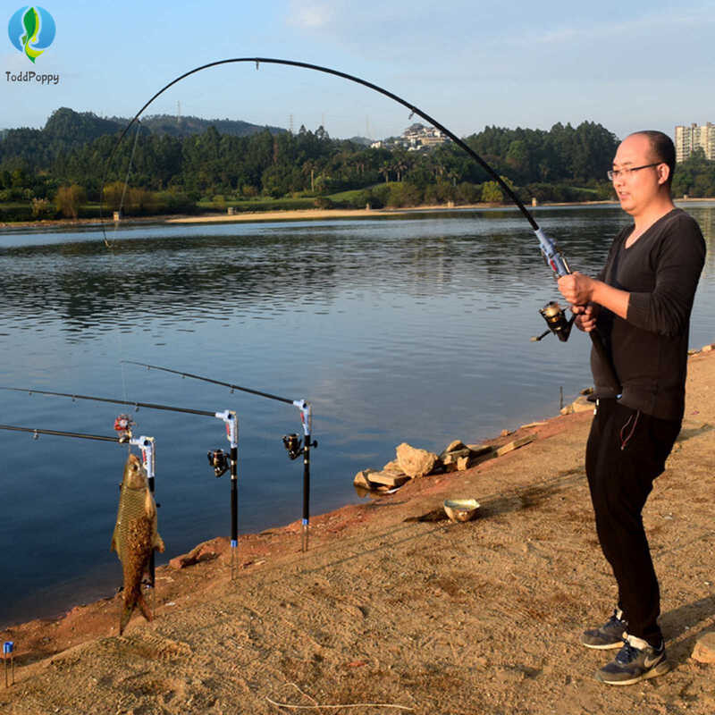 TPY Automatic Spring Fishing Rod With Removable Ground Support Stand ...