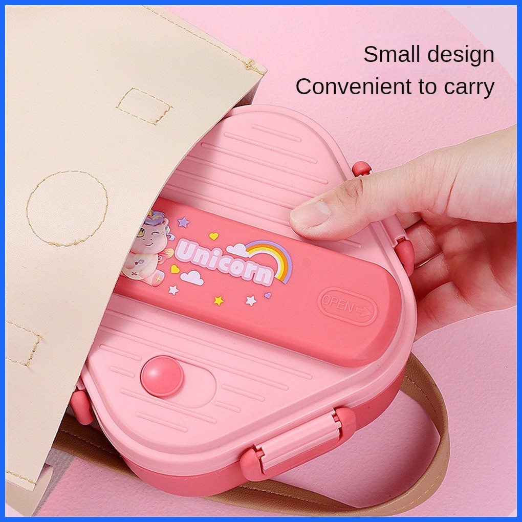 ∡ Cute Lunch Box For Kids Student Portable Bento Box With Compartments ...
