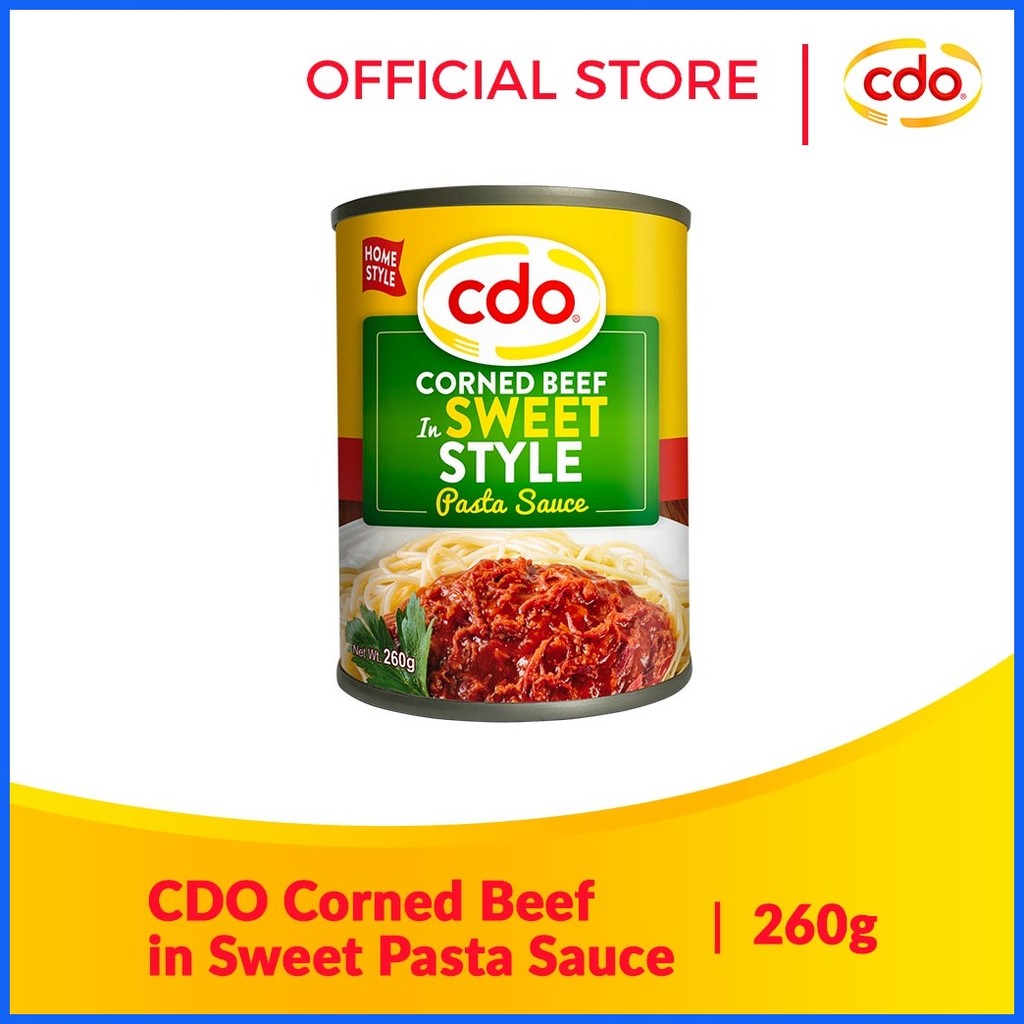 CDO Corned Beef in Sweet-Style Pasta Sauce 260g | Shopee Philippines