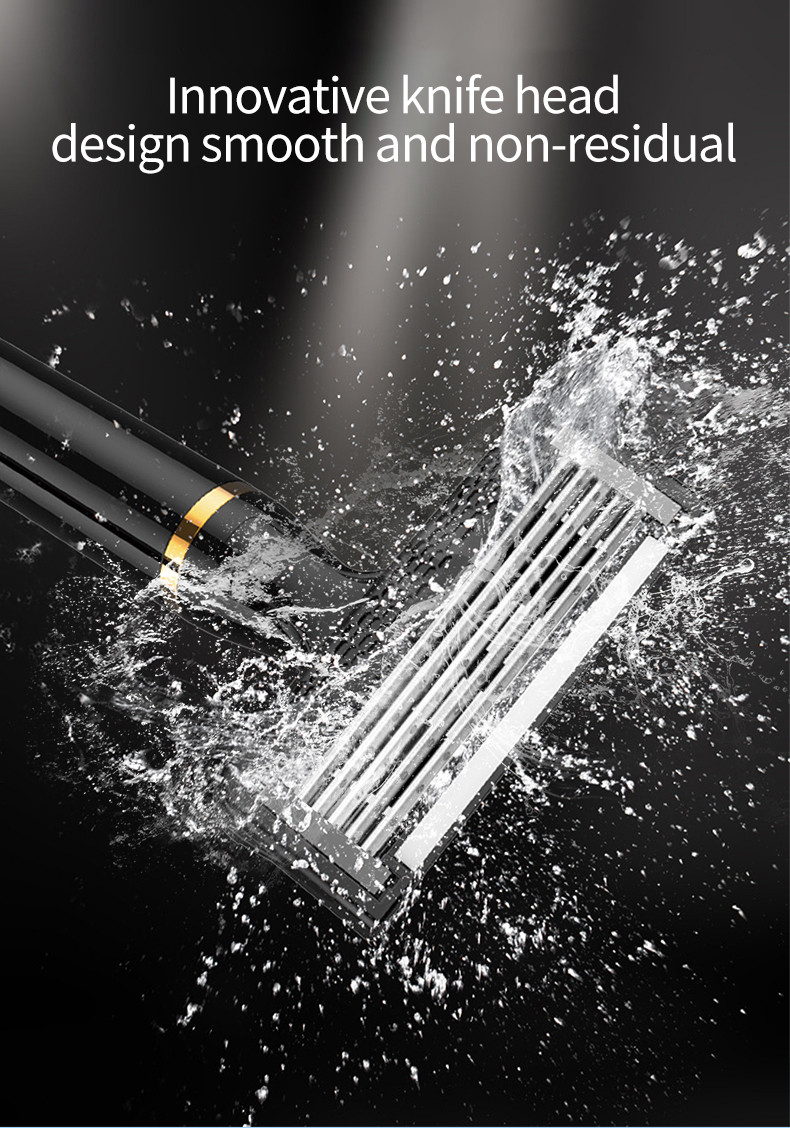 Black Luxurious Safety Razor Magnetic 5 Layers Double Edge Classic ...