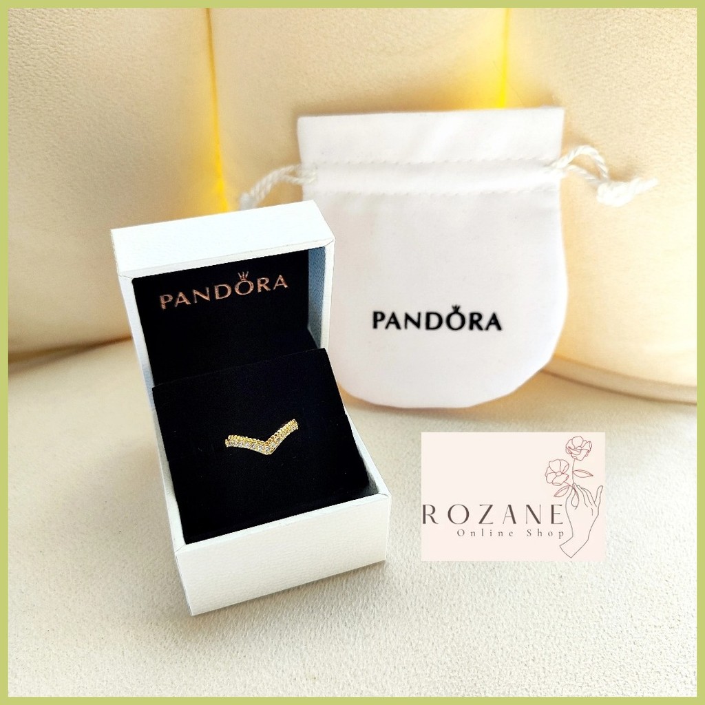 Pandora's Gold Promise Ring (Adjustable Ring) with Premium Pandora ...