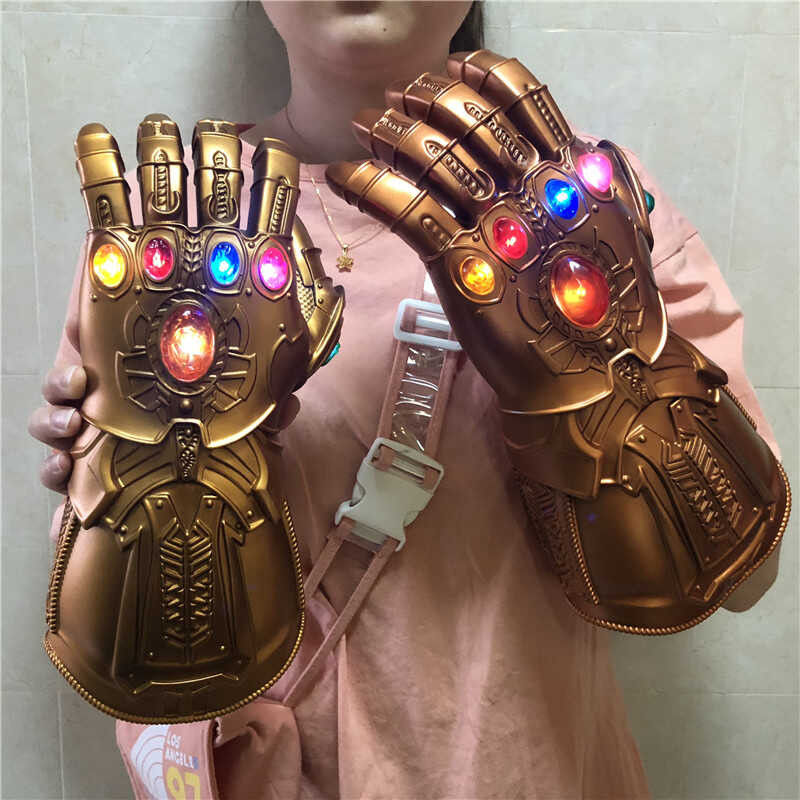 Xj Iron Man Gauntlet Thanos Glove LED Liwanag 1:1 Weapen War Cosplay ...