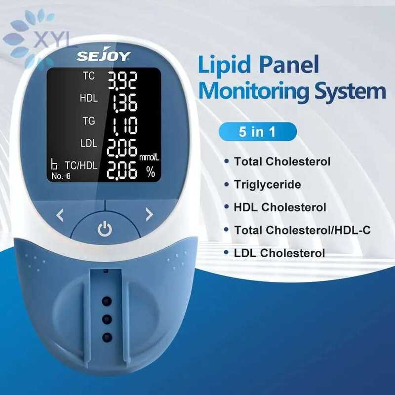 Tt Medical 5 In 1 Blood Lipid Meter Cholesterol Kit,Tc,Hdl,Ldl,Tc/Hdl ...