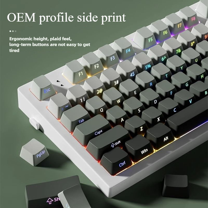 【PH STOCK】Green Gradient Side Print Keycap OEM Profile Shine Through ...