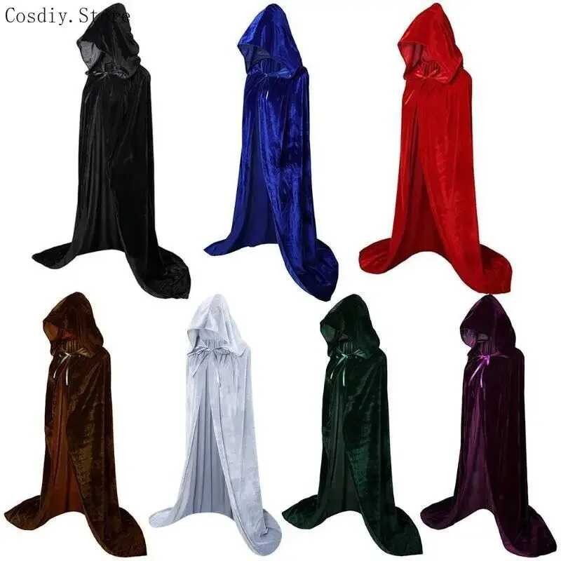 Tt Hooded Long Cape Cloak Ng Halloween Costume Kamatayan Vampiro ...