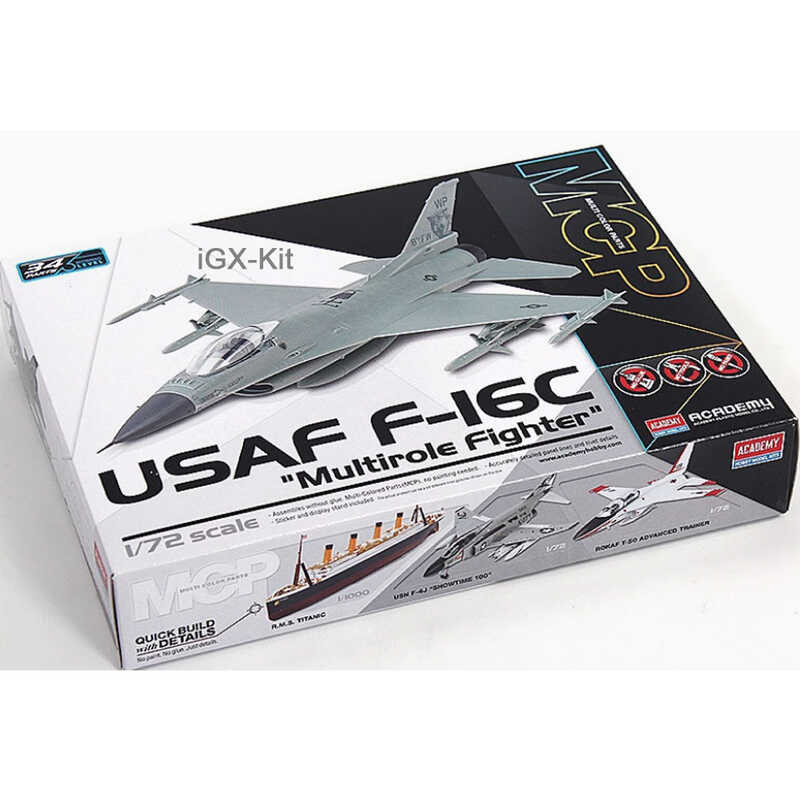 Academy 12541 1/72 Scale USAF F16 F16c F-16C Multirole Fighter Aircraft ...