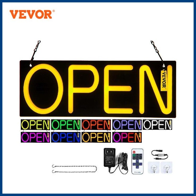 VEVOR Neon Open Sign Lights Adjustable Decoration Illuminated Lighting ...