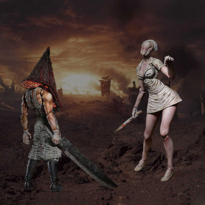 Silent Hill 2 Figma Triangular Head Red Pyramid Faceless Nurse Movable ...