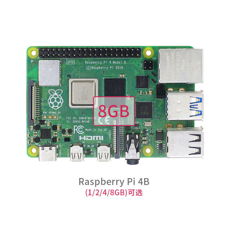Raspberry Pi 4Th Generation B-Type 4B 4Gb/8Gb Development Board Zero2w/Pico W Microcomputer UX ...