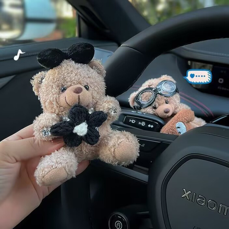Plush Cute Bear Puppy Clutch Decoration Car Wiper Turn Signal Switch ...