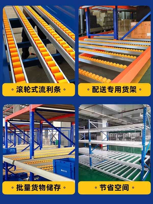 Shelving Warehouse Workshop Wire Rod Sliding Roller Storage In First ...