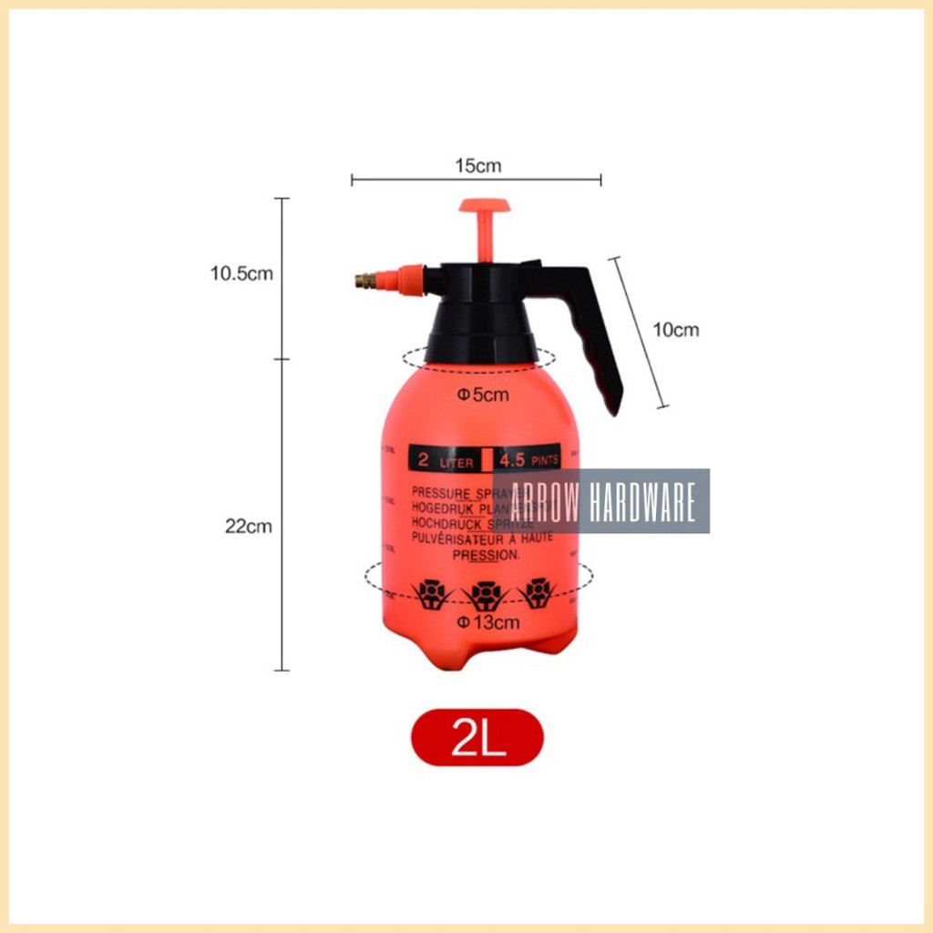 【Big Size】2L Water Handheld Sprayer 2l Pressure Spray Bottle With Long ...