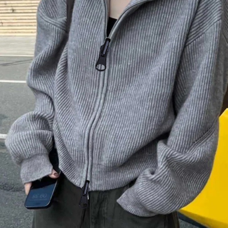 For Jacket, Dress, Luggage - Double Sided Rotating Rail Zipper Head - 3 ...