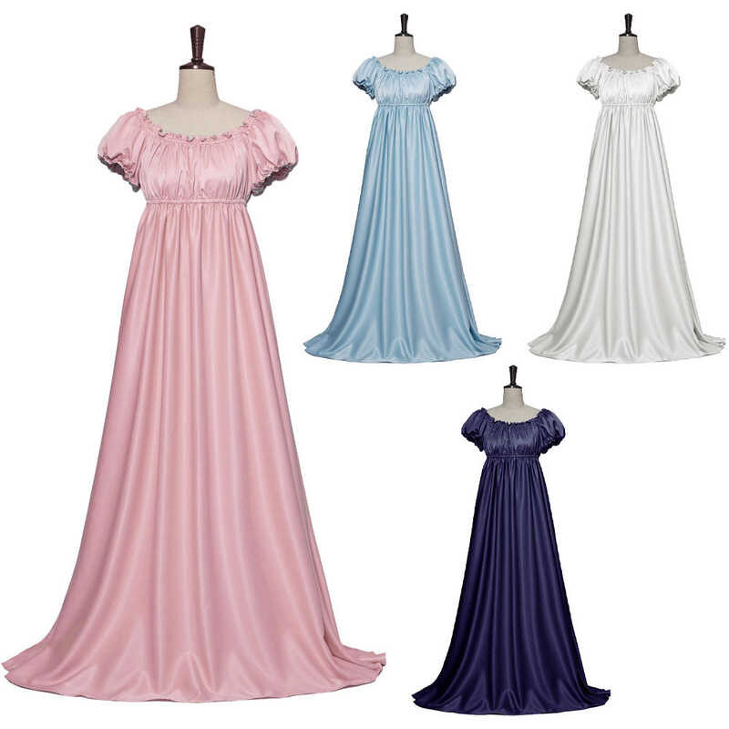 Romance Regency Style Costume Cosplay Satin Vintage Party Gown ...