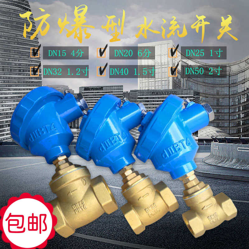 Explosion proof one-way valve baffle type normally open signal water ...