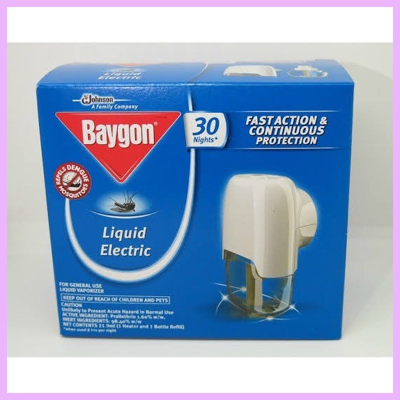 Baygon Electric Anti - Dengue Mosquito Liquid Repellent / Repeller for ...