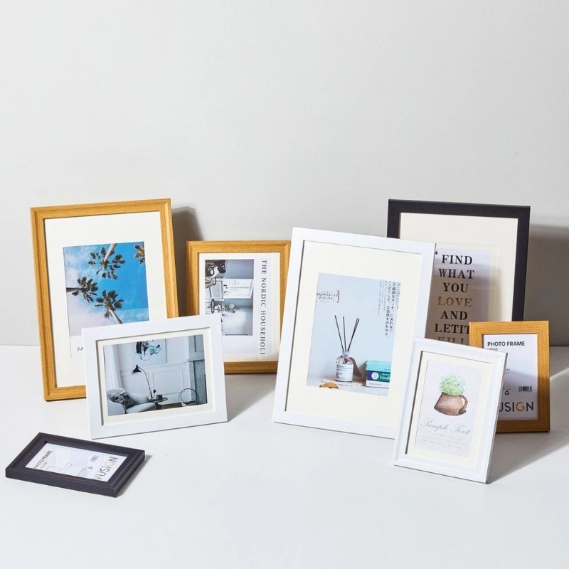 4R/5R Wooden Picture Frame Photo Frame Stand Wall Hanging Picture ...
