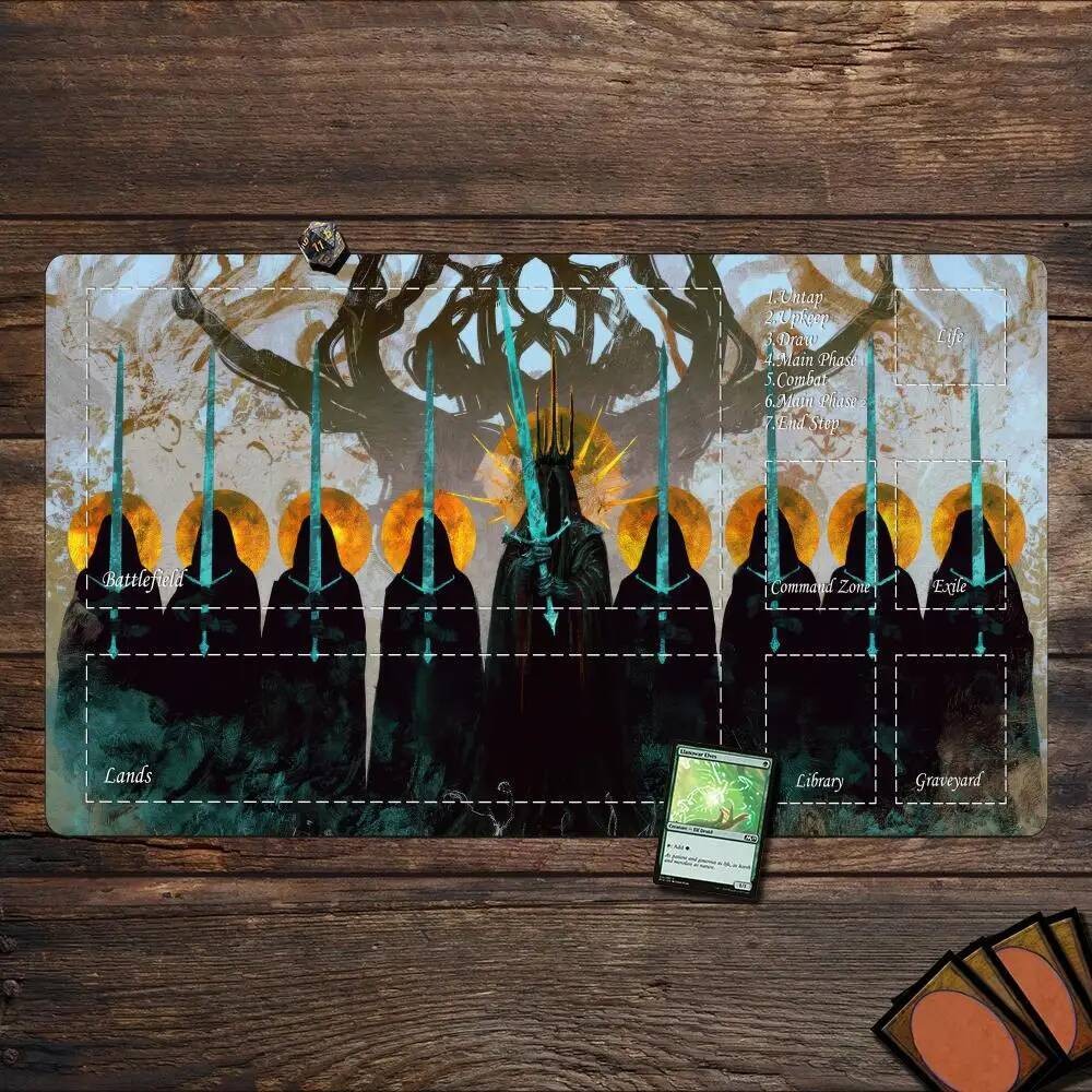 Magic Playmat card gaming mat with zone mtg playmat Shadow Knight Desk ...