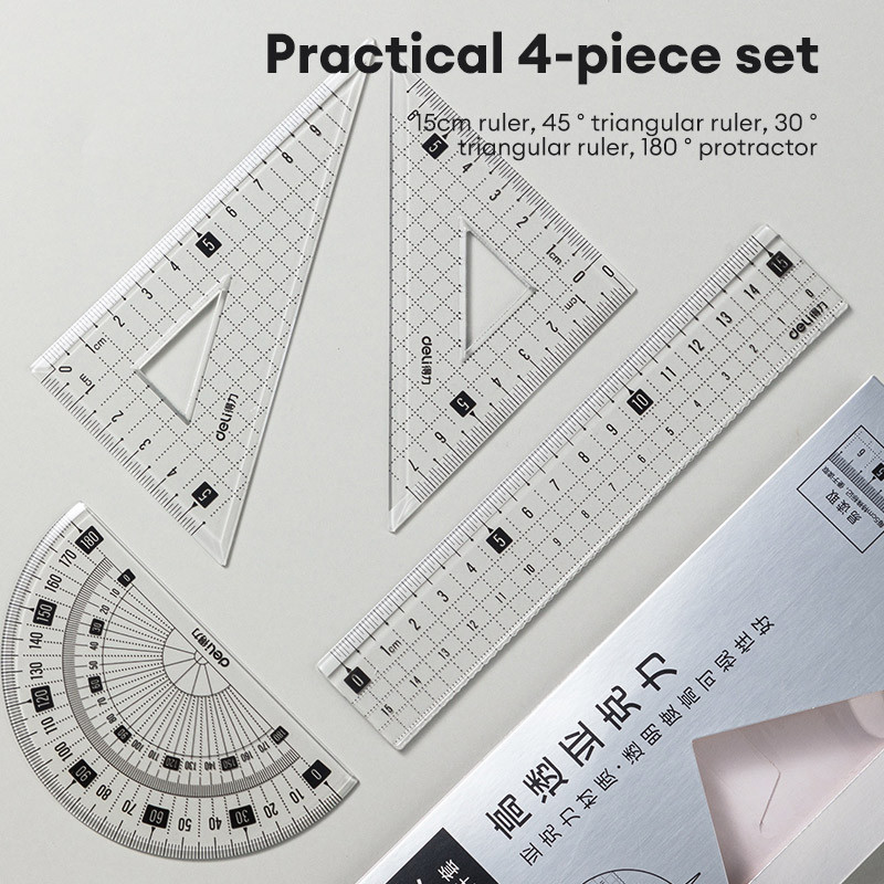 Deli 15cm Acrylic Ruler Set | Shopee Philippines