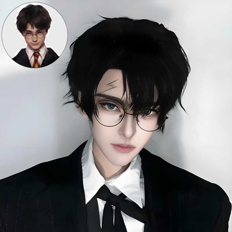 Wig Cosplay Harry Potter Simulation Short Straight , Natural And ...