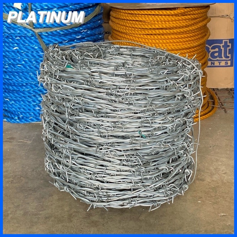 ☑ 30Kg BARBED WIRE #12 Galvanized | Approx. 150 Meters Fence Bakod Barb ...