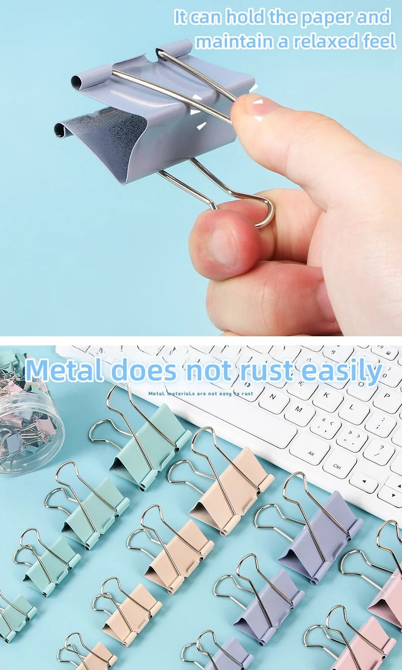 60PCS Multi-functional Color Long Tail Ticket Clip dovetail clip Binder ...