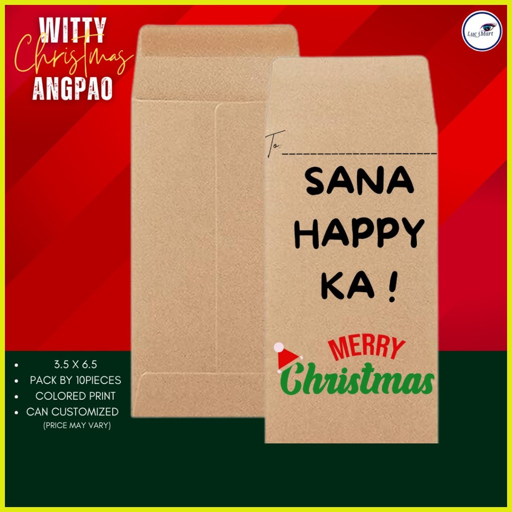 ๑ WITTY ANGPAO / AMPAO / Coin envelopes - SANA HAPPY KA (10PIECES PACK ...