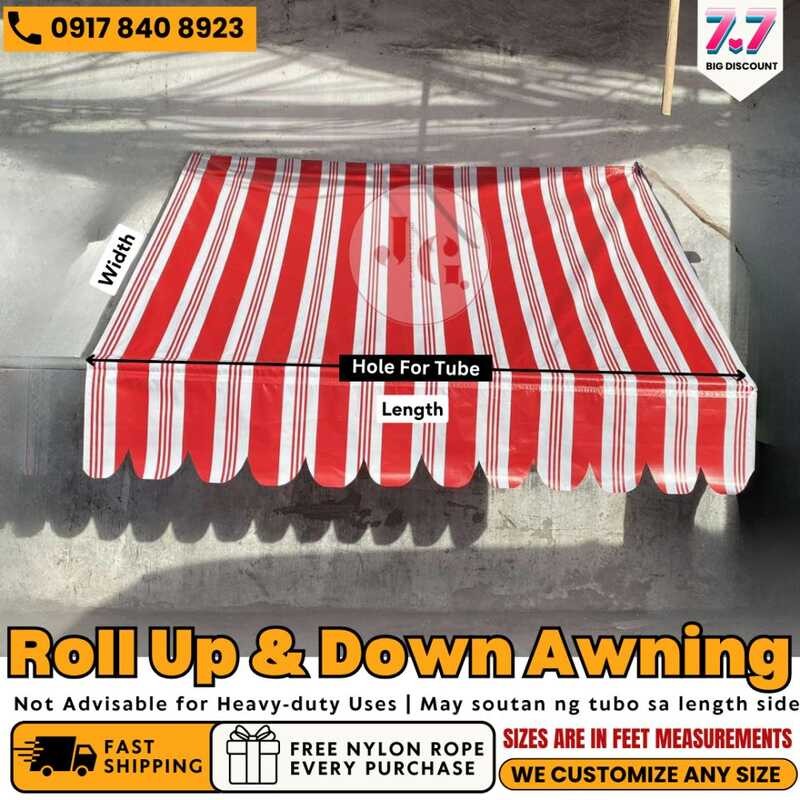 4X6 4X7 4X8 4X9 4X10 4X12 FEET Awning Canopy Stripes Scallop Design 100 ...