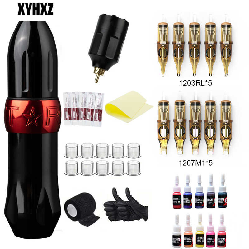 Battery Portable Power Coreless Motor Kompletong Professional Tattoo ...