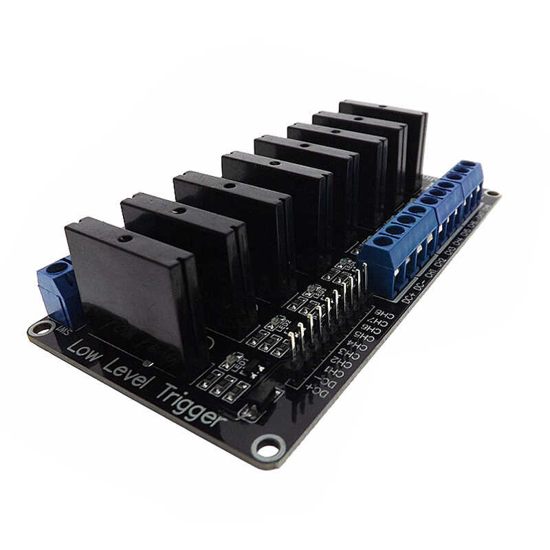 8-way 5V high-level solid-state relay module with fuse 250V2A DC ...