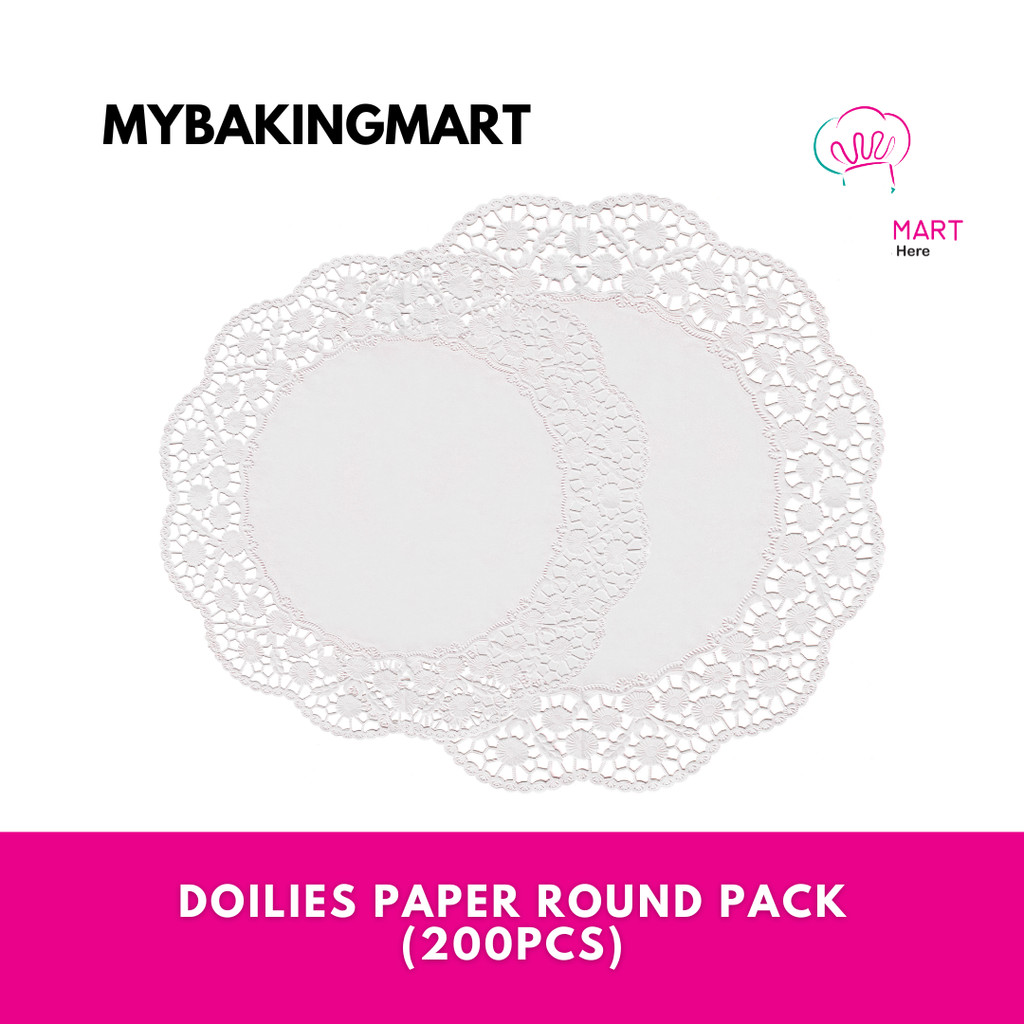 Mybakingmart Doily Paper Doilies Dolly Paper for Dessert - Kertas Dolly ...