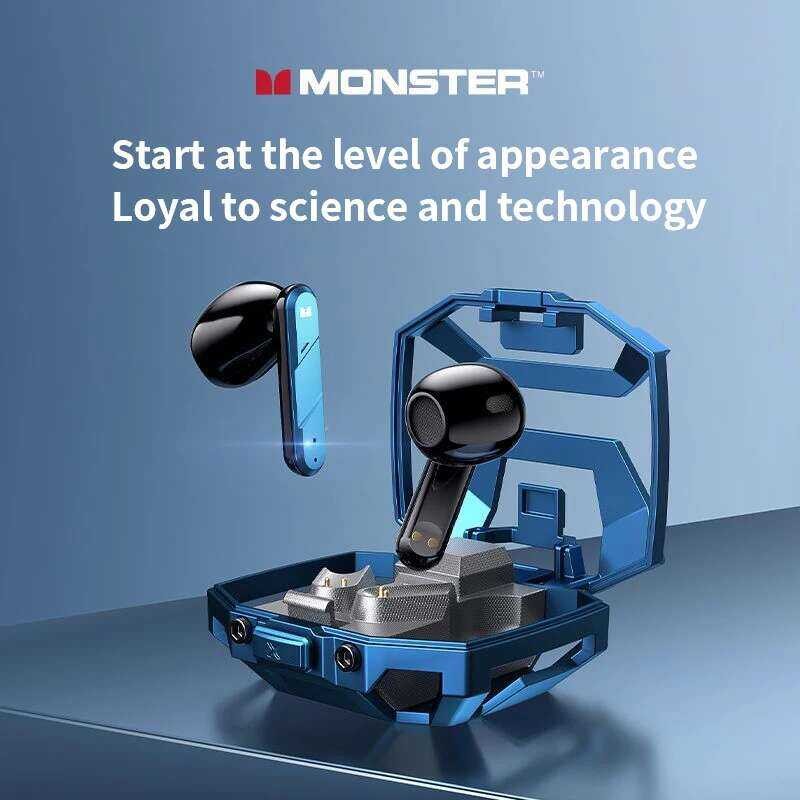 Xj New Monster X09 TWS Earphones Gaming Earbuds Wireless Bluetooth 5.2 ...