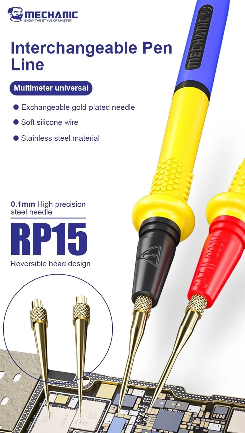 MECHANIC RP15 Multimeter Pen 1000V 20A Stainless Steel Digital ...