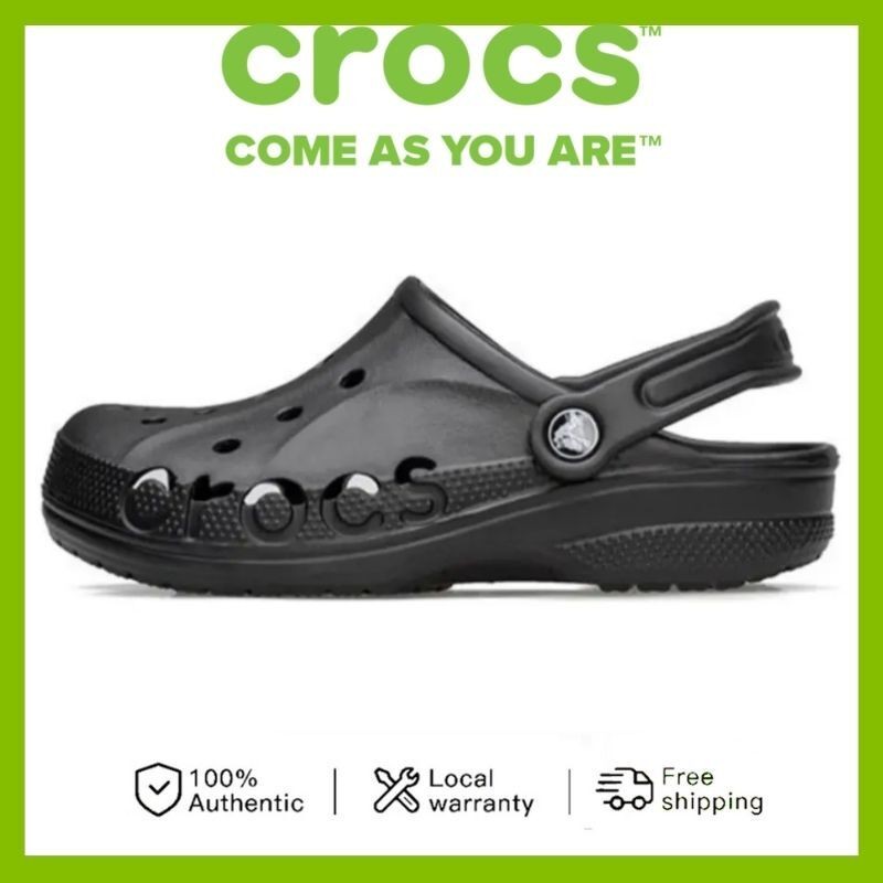 Price Drop Crocs Slippers Baya in Black Delivery Fast | Shopee Philippines